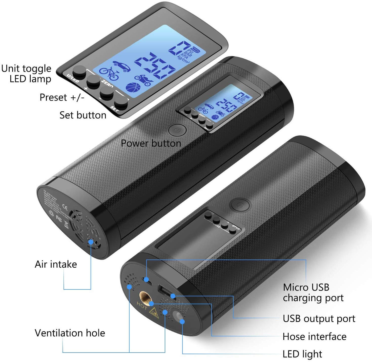 Portable Air Compressor Mini Tire Inflator 10 - Smart Sleep Glasses ...